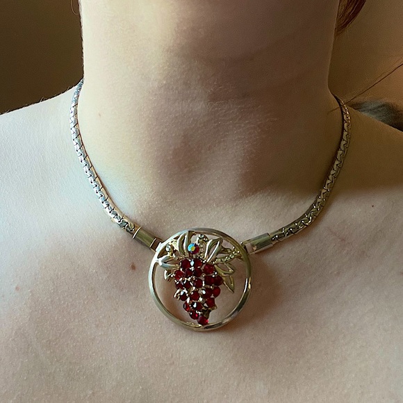 Vintage | Jewelry | Rare Vintage Red Grape Necklace | Poshmark
